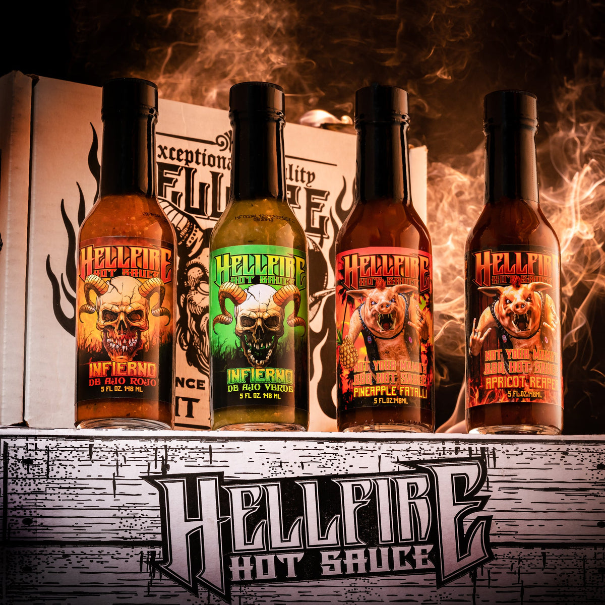 Medium Hot Sauces Flavors & Varieties | Hellfire Hot Sauce
