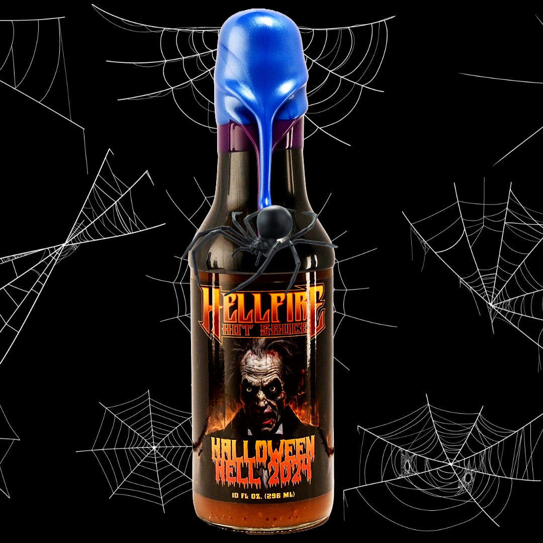 2024 Halloween Hell Resin Sealed Signed & Numbered Bottle – Hellfire Hot Sauce