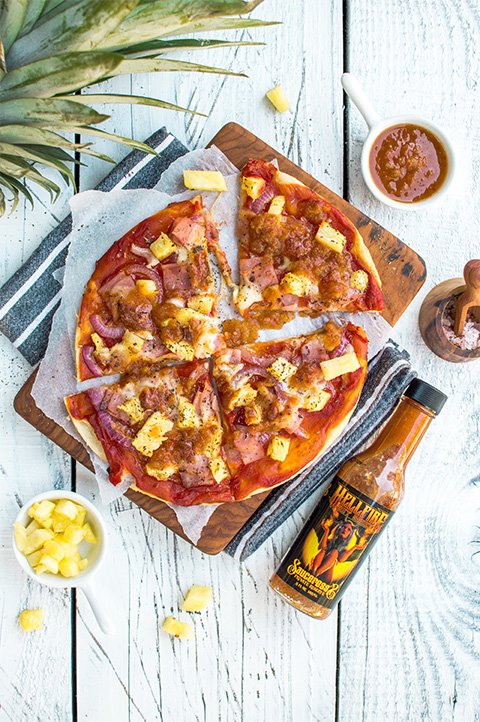 Sauceress’ Hawaiian Pizza – Hellfire Hot Sauce