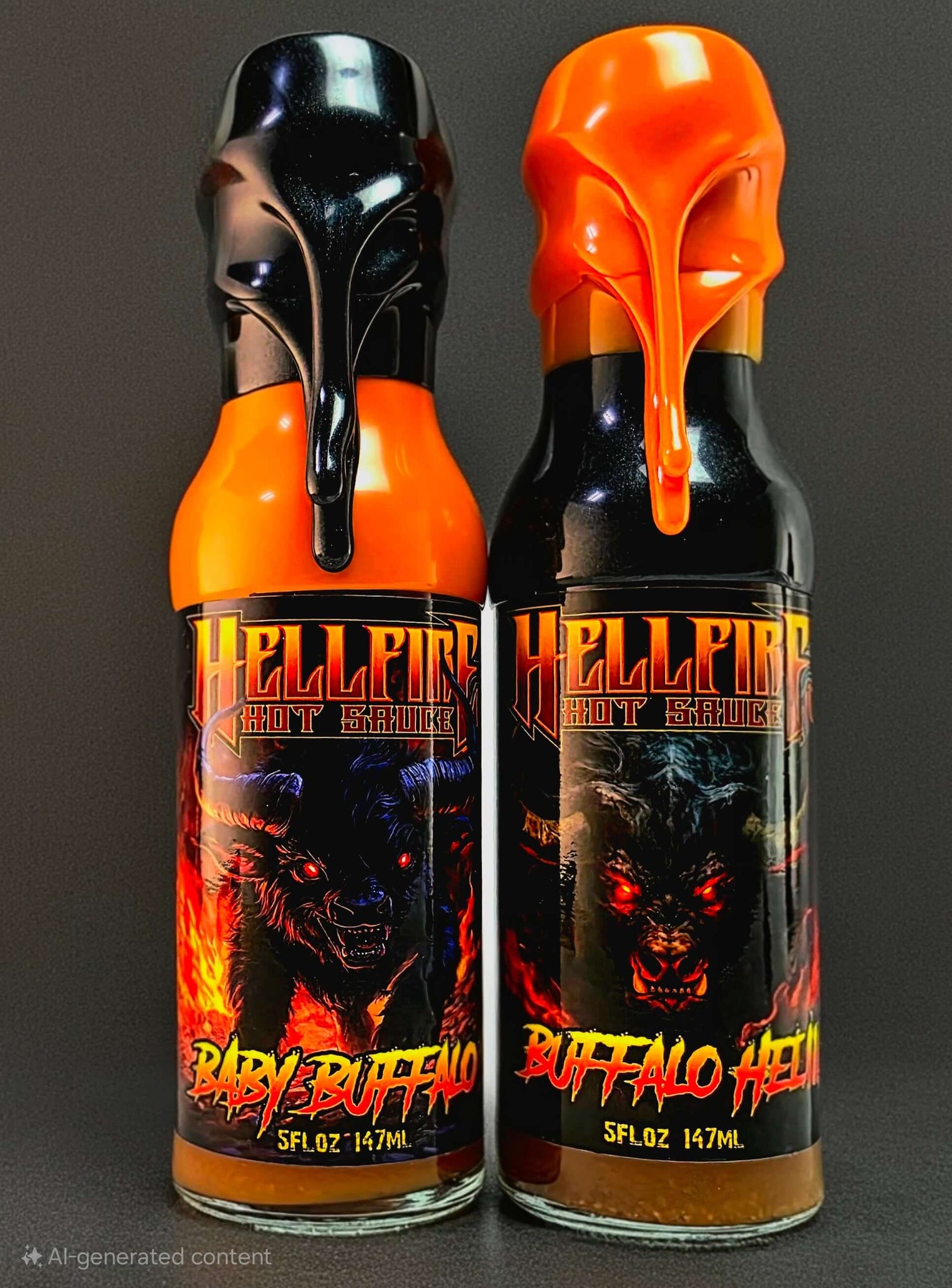 New! Limited Edition Baby Buffalo & Buffalo Hell Resin Bottles! – Hellfire Hot Sauce