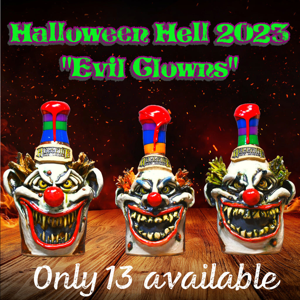 Hellfire Hot Sauce Halloween Hell "Evil Clown" Art Bottle – Hellfire ...