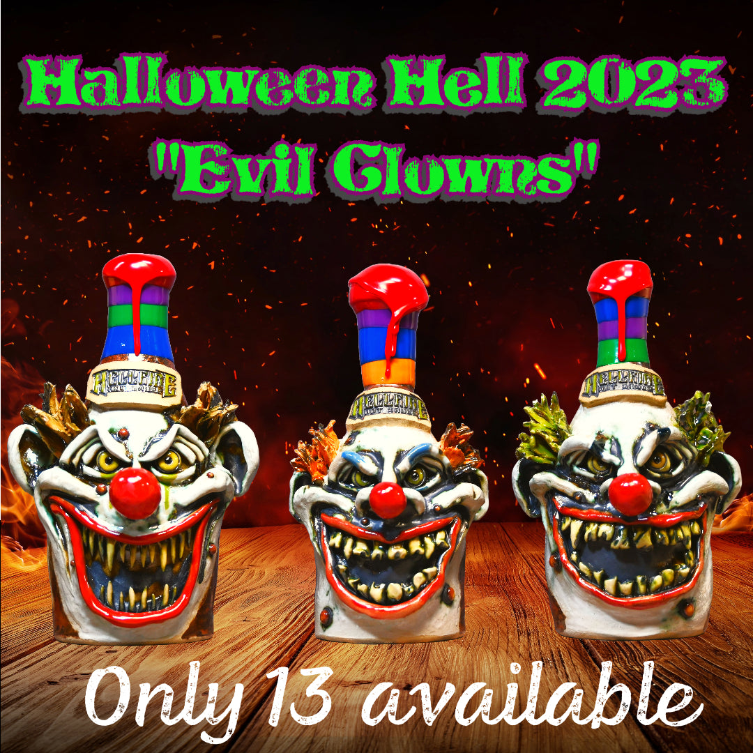 Hellfire Hot Sauce Halloween Hell "Evil Clown" Art Bottle – Hellfire ...