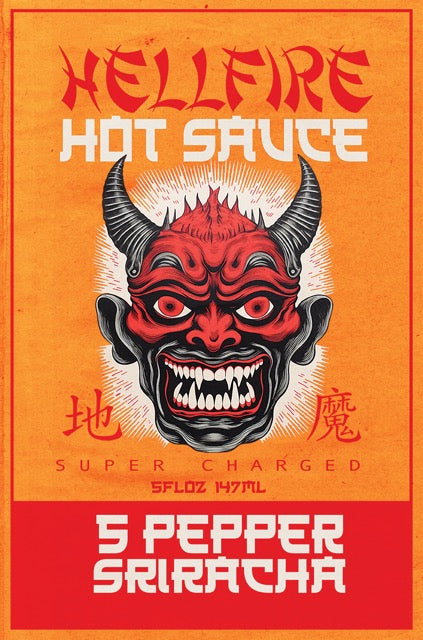 NEW! Hellfire 5-Pepper Blend Sriracha Sauce 5oz bottle – Hellfire Hot Sauce