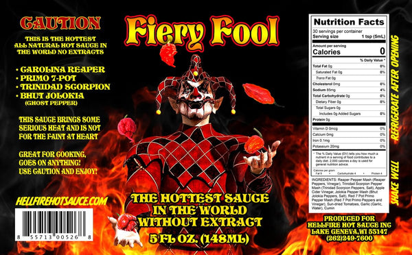 Fiery Fool Hot Sauce as Seen on Hot Ones! Hottest Natural Hot Sauce ...