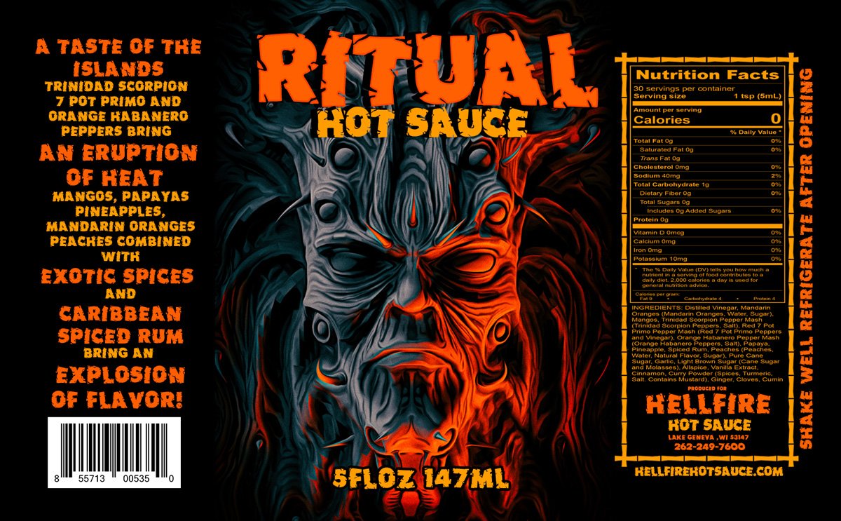 Ritual Caribbean Style - Award Winning Fruit-Based Hot Sauce – Hellfire ...