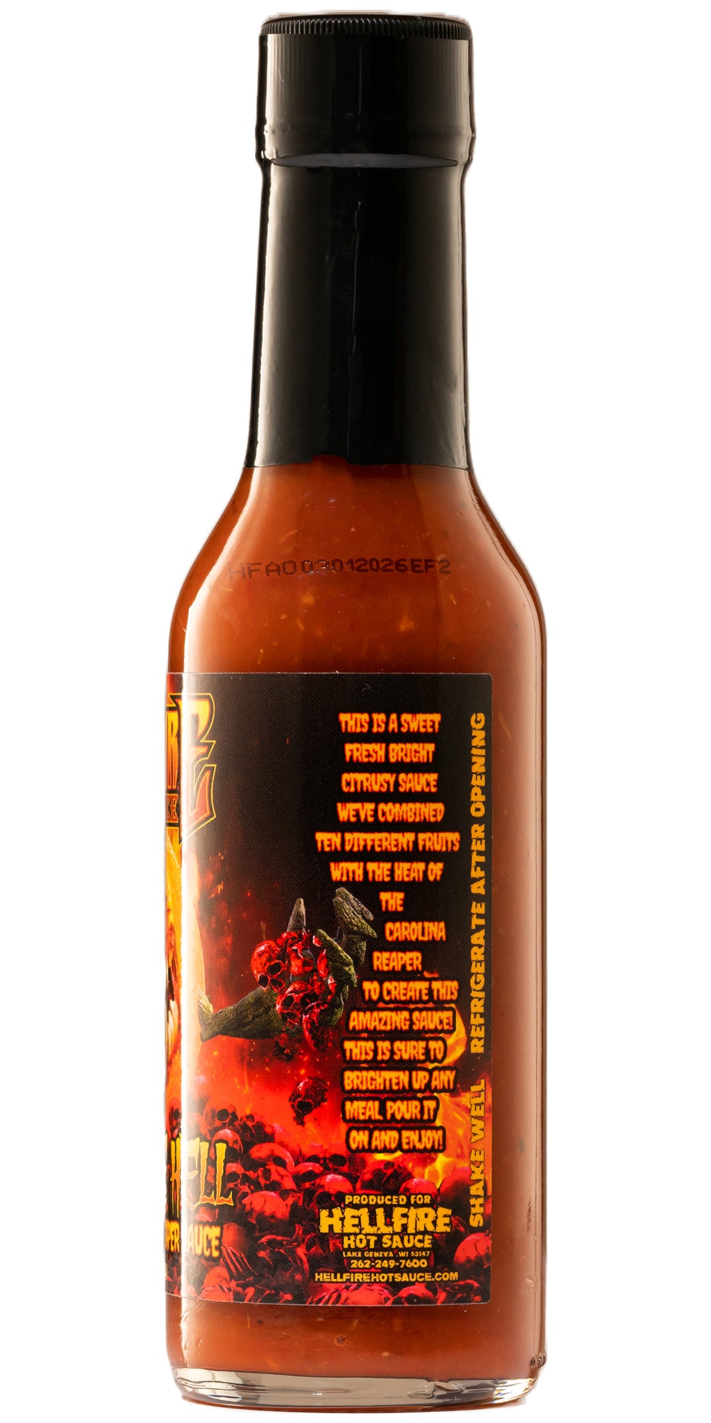Hellfire Hot Sauce Tangerine Hell Hot Sauce