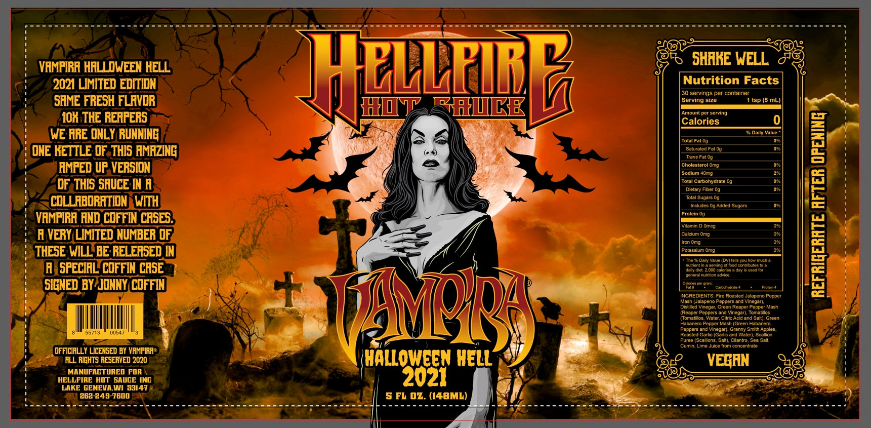 HELLFIRE HOT SAUCE HALLOWEEN HELL 2021 LIMITED EDITION RED COFFIN – Hellfire Hot Sauce